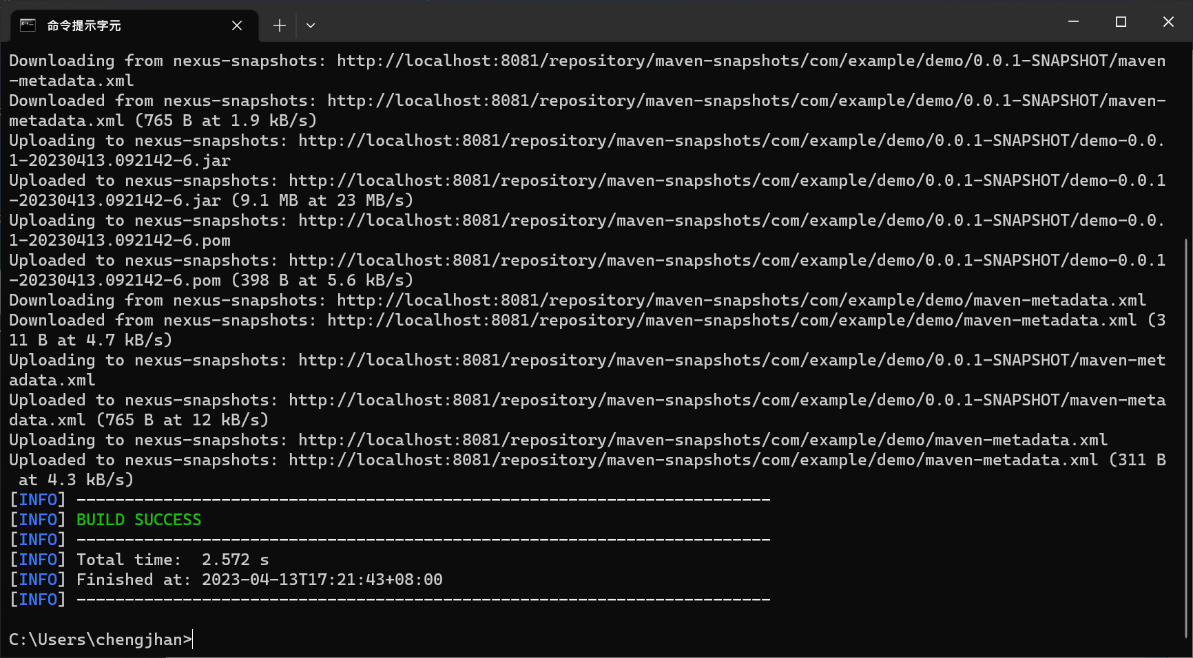 部署套件至 Nexus Repository